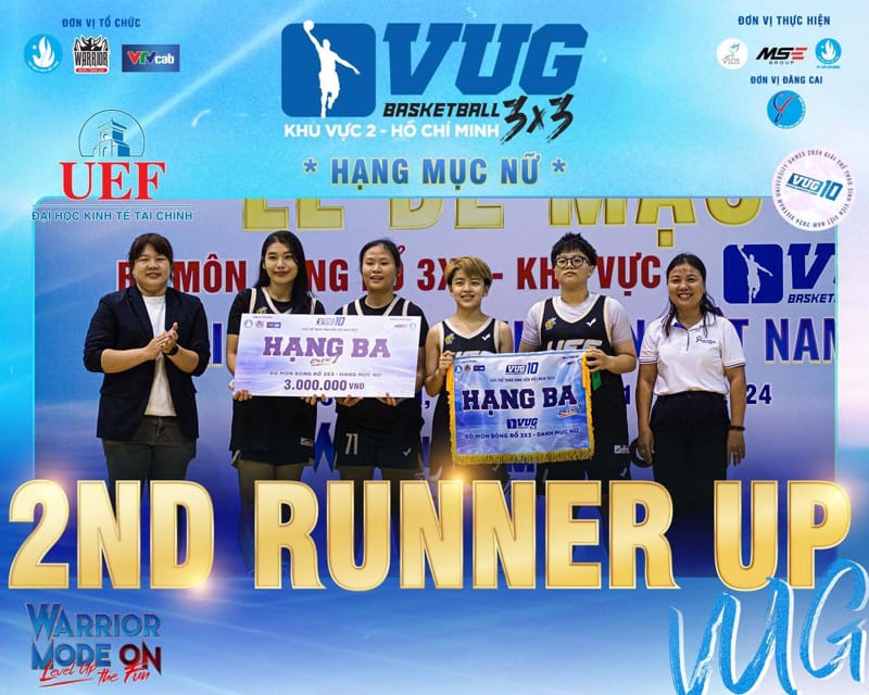 Đội tuyển bóng rổ nữ UEF giành vé vào vòng Chung kết toàn quốc VUG 2024